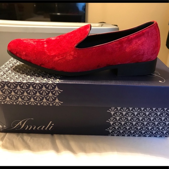 Amali | Shoes | Amali Red Velvet Loafers | Poshmark